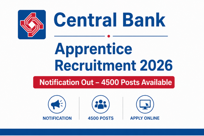 Central Bank Apprentice Recruitment 2026 Notification Out – 4500 Posts ...